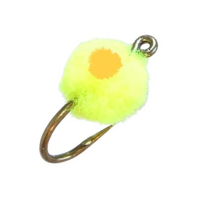 Glo Bugs Chartreuse / Fl. Orange Dot: Flyshop NZ Ltd