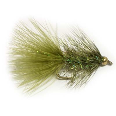 Crystal Bugger Olive Gold Bead: Flyshop NZ Ltd